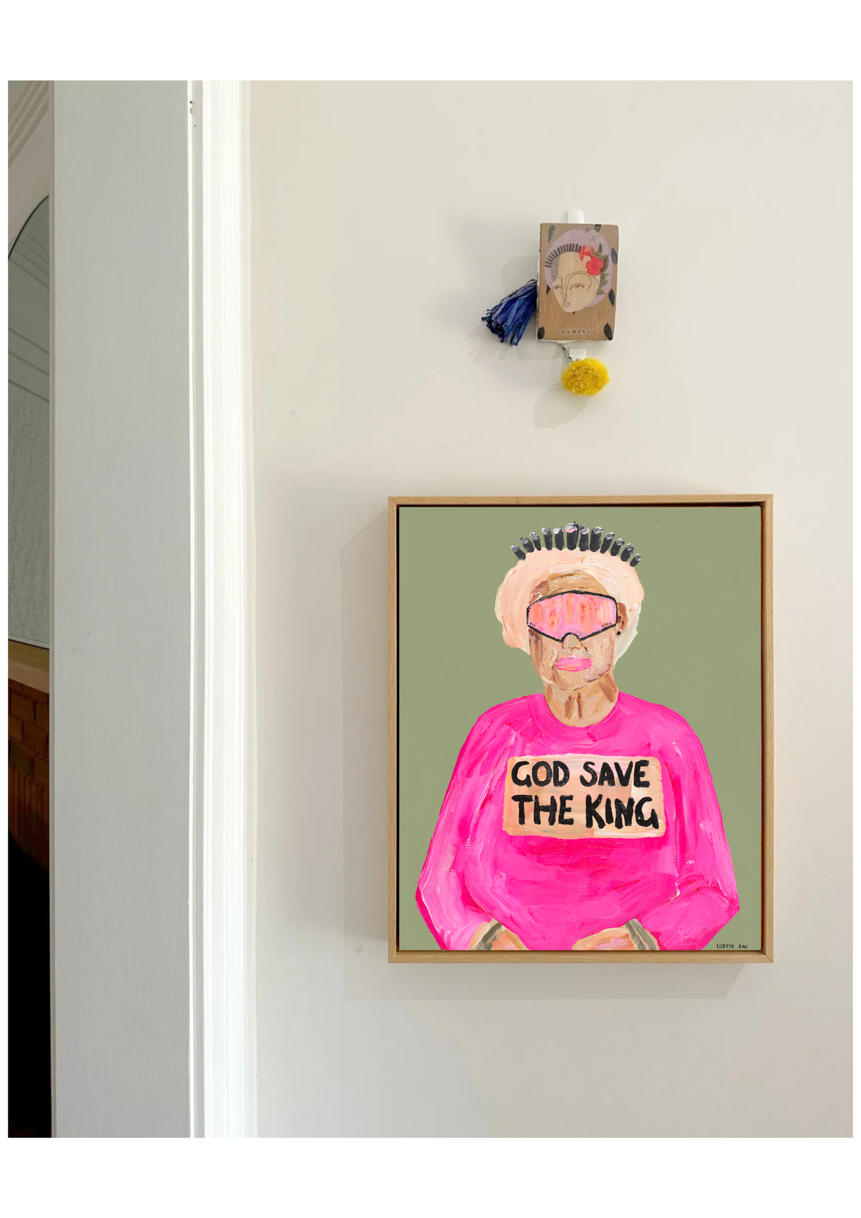 PRINT Un-stretched Cotton Canvas "God Save The King" – Lottie Rae Art